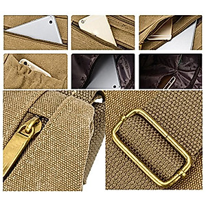 Fabuxry Light Weight Canvas Shoulder Bag for Women Messenger Handbags Cross Body Multi Zipper Pockets Bag (Grey)