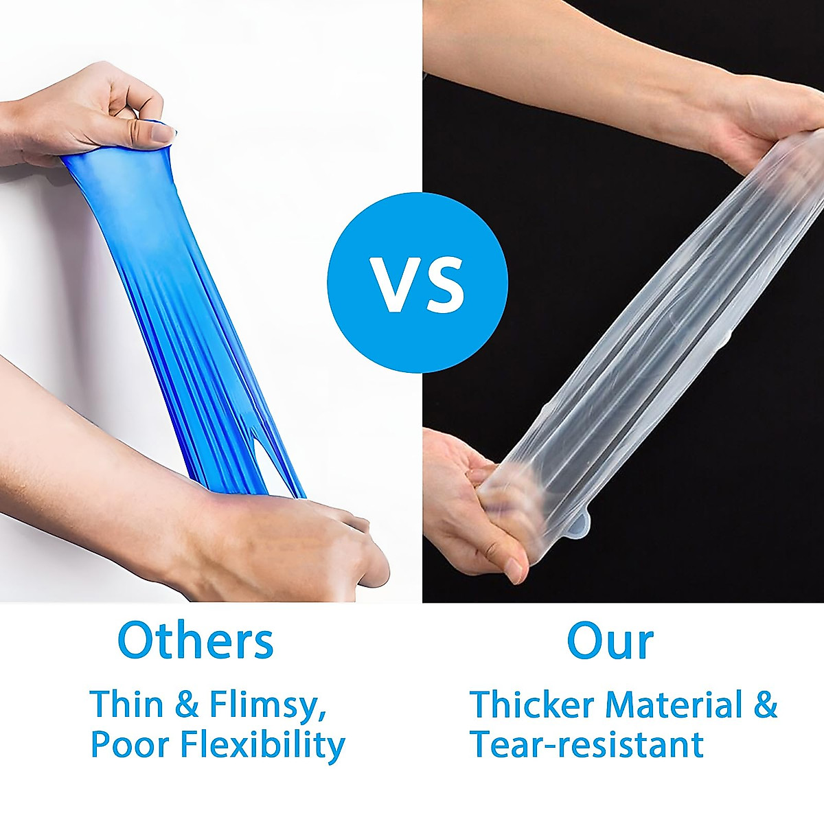 Bntyok 6pcs Silicone Stretch Lids 6 Sizes Round Reusable Silicone Bowl Covers BPA-free Keep Food Fresh Silicone Food Covers for Various Food Containers & High and Low Temperature Scenarios