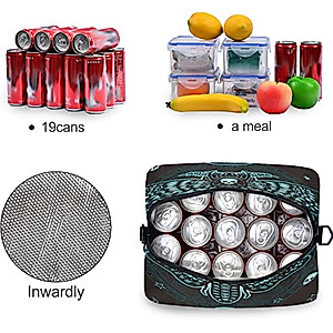 MNSRUU Insulated Lunch Bag Butterfly Skull Mysticism Lunch Tote Reusable Cooler Bag Container with Adjustable Shoulder Strap