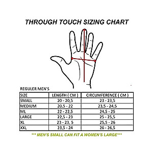 Through Touch Golf Glove (Black/Green, Large, Right)