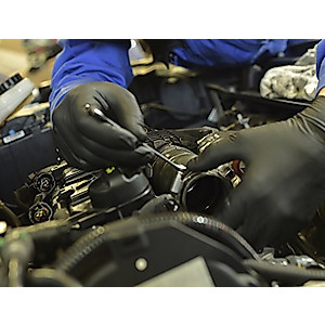 Adenna DLG678 Dark Light 9 mil Nitrile Powder Free Exam Gloves (Black, X-Large) Box of 90