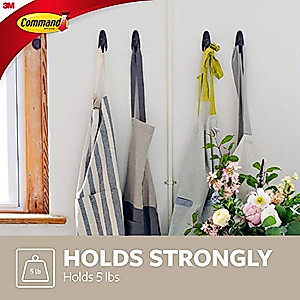 Command Forever Classic Large Metal Wall Hooks, Damage Free Hanging Wall Hooks with Adhesive Strips, No Tools Wall Hooks for Hanging Decorations in Living Spaces, 2 Metal Hooks and 4 Command Strips