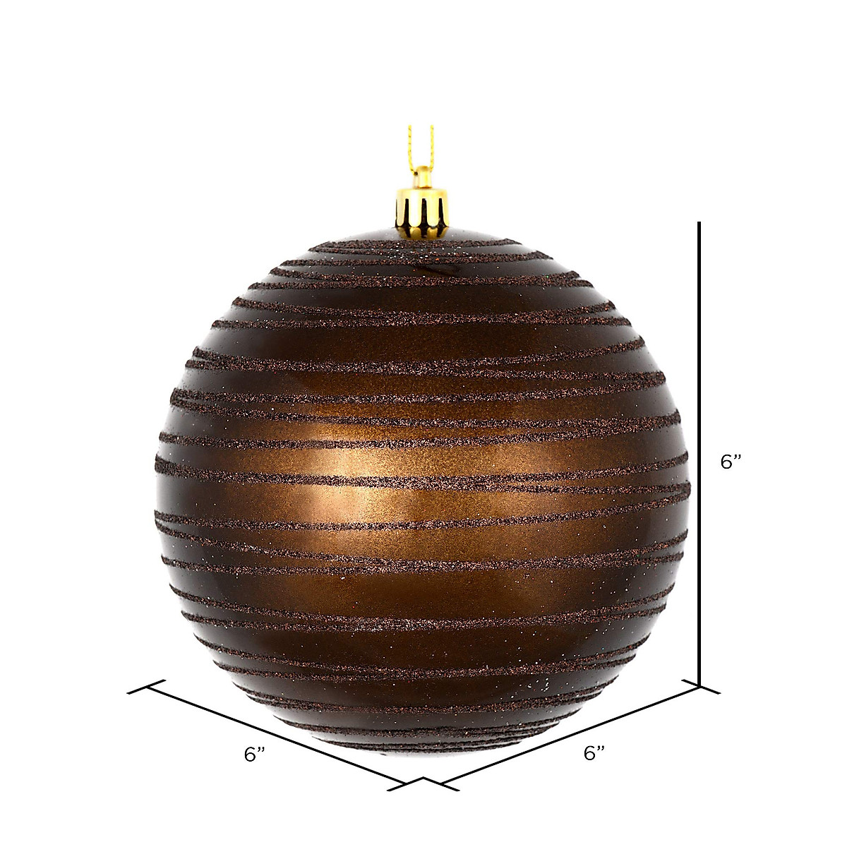 Vickerman Chocolate Ball Ornament