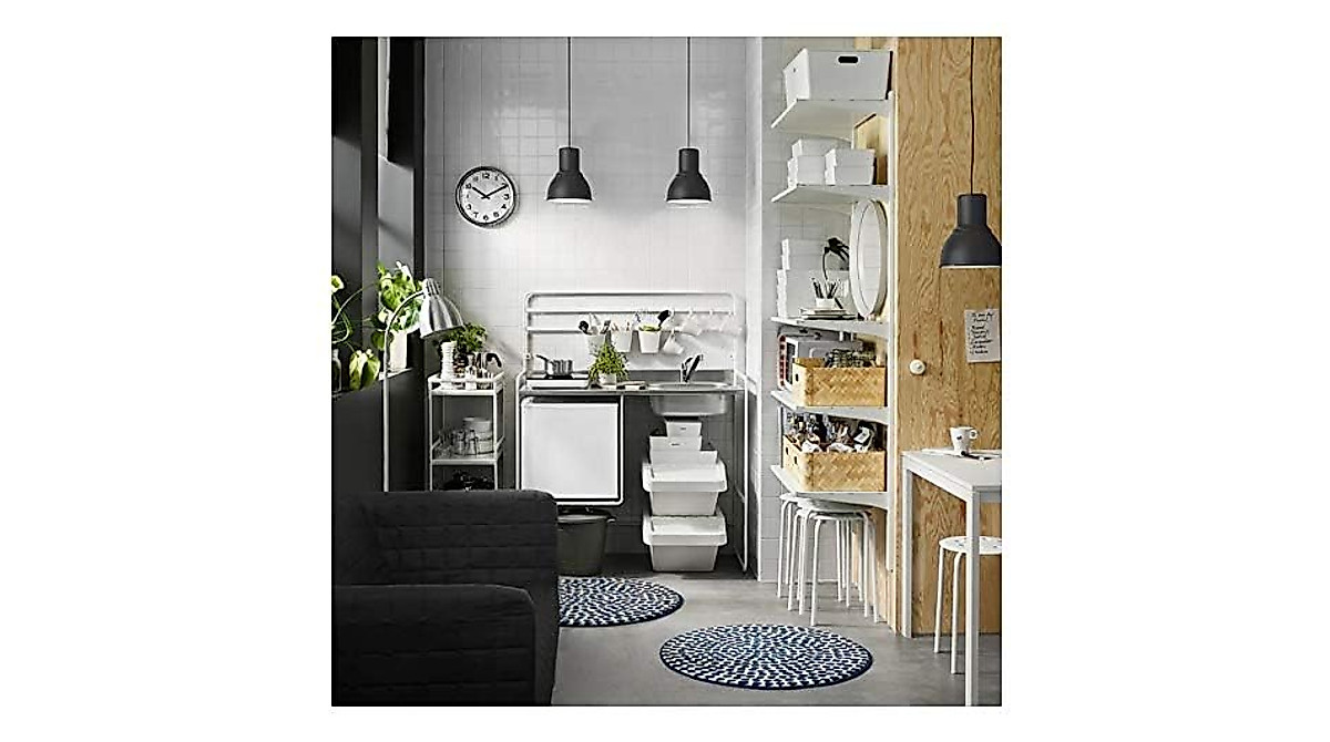 Ikea Marius White Stool - Stackable & Durable
