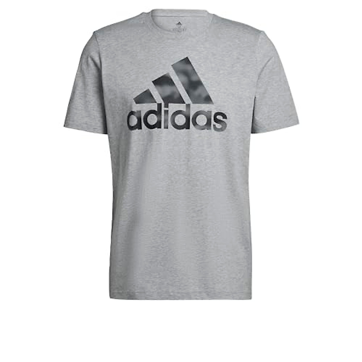 adidas Men's Essentials Camouflage Printed Tee, Medium Grey Heather, Large
