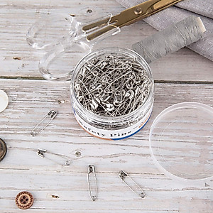 A+DAY Small Safety Pins 1.0 Inch (26mm), Size 0, 300-Count, Nickel Finish