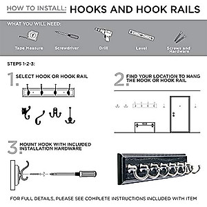 Franklin Brass R37592K-CSI-R Double Prong Robe Hook Rack, 16 in. Cocoa & Soft Iron