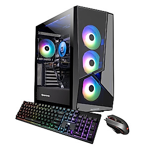iBUYPOWER Pro Gaming PC Computer Desktop Slate5MR 241i (Intel i5 11400F 3.7 GHz, GeForce GTX 1050 Ti 4GB, 8GB DDR4, 480 GB SSD + 1 TB HDD, WiFi Ready, Windows 11 Home)