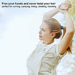 Personal Fans Portable, Upgraded Small Fan Necklace Rechargeable 1800Mah, Bladeless USB Fan Around Your Neck, Wearable Hands Free Sport Fan Quiet, 3-speed 6-hour Battery Life for Travel Sports Carry