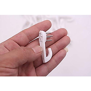 20PCS White Durable Assorted Concrete Hard Wall Photo Album Picture Hanging Kit Picture Frame Nail Hook Hanger Plastic Wall Hook Seamless Nail
