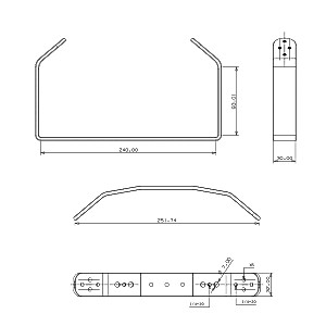 nitescuba Underwater Handle Tray Bracket Aluminum Alloy Dual Handheld Video Light Stabilizer Tray for Camera housing，Handle Grip for gopro Set up Works for Hero 10,Action Camera