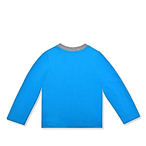 Sesame Street Cookie Monster Boys’ Long Sleeve Shirt and Jogger Set for Infant and Toddler – Blue/Grey