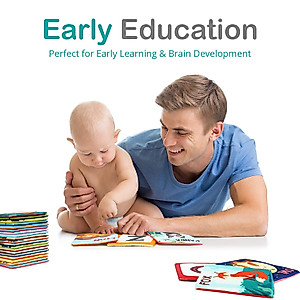 Urban Kiddy Early Learning Bundle | Baby's My First Family Album, Soft Alphabet Flash Cards, Photo Cloth Book and Animal Cloth Cards Gift Set for Infants Toddler & Kids