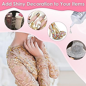 B-7000 Clear Fabric Glue, 2 PCS 50ML Rhinestone Jewelry Glue Super Strong Adhesive Glue for All Purpose DIY Art Crafts Stone Beads Jewelry Repair