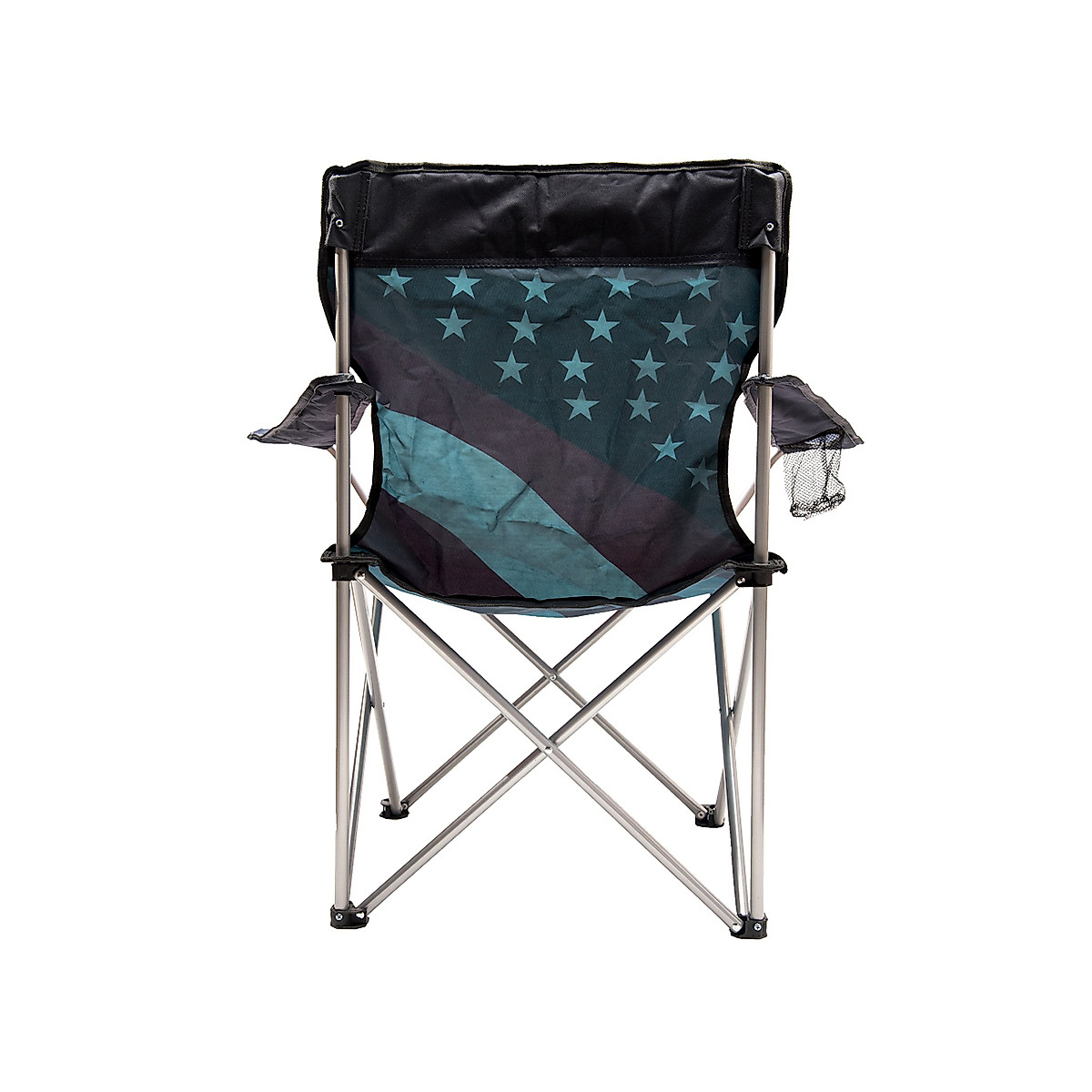 WFS Camping Quad Chair, Red/White/Blue