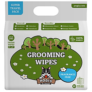 Pogi's Ultimate Dog Wipes Home & Travel Bundle - 400-Count Grooming Wipes for Home and 240-Count Packs for Travel