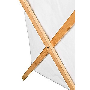 BirdRock Home X Bamboo Hamper - Made of Natural Bamboo - Includes Machine Washable Cotton Canvas Liner - Lightweight for Easy Transportation