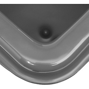 Global Industrial 16 Bushel Plastic Bulk Box Truck, Steel Chassis Base, Gray, 42-3/5"L x 30" W x 35-3/5"H