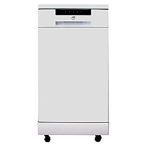 SPT SD-9263WA 18″ Wide Portable Dishwasher with ENERGY STAR, 6 Wash Programs, 8 Place Settings and Stainless Steel Tub – White