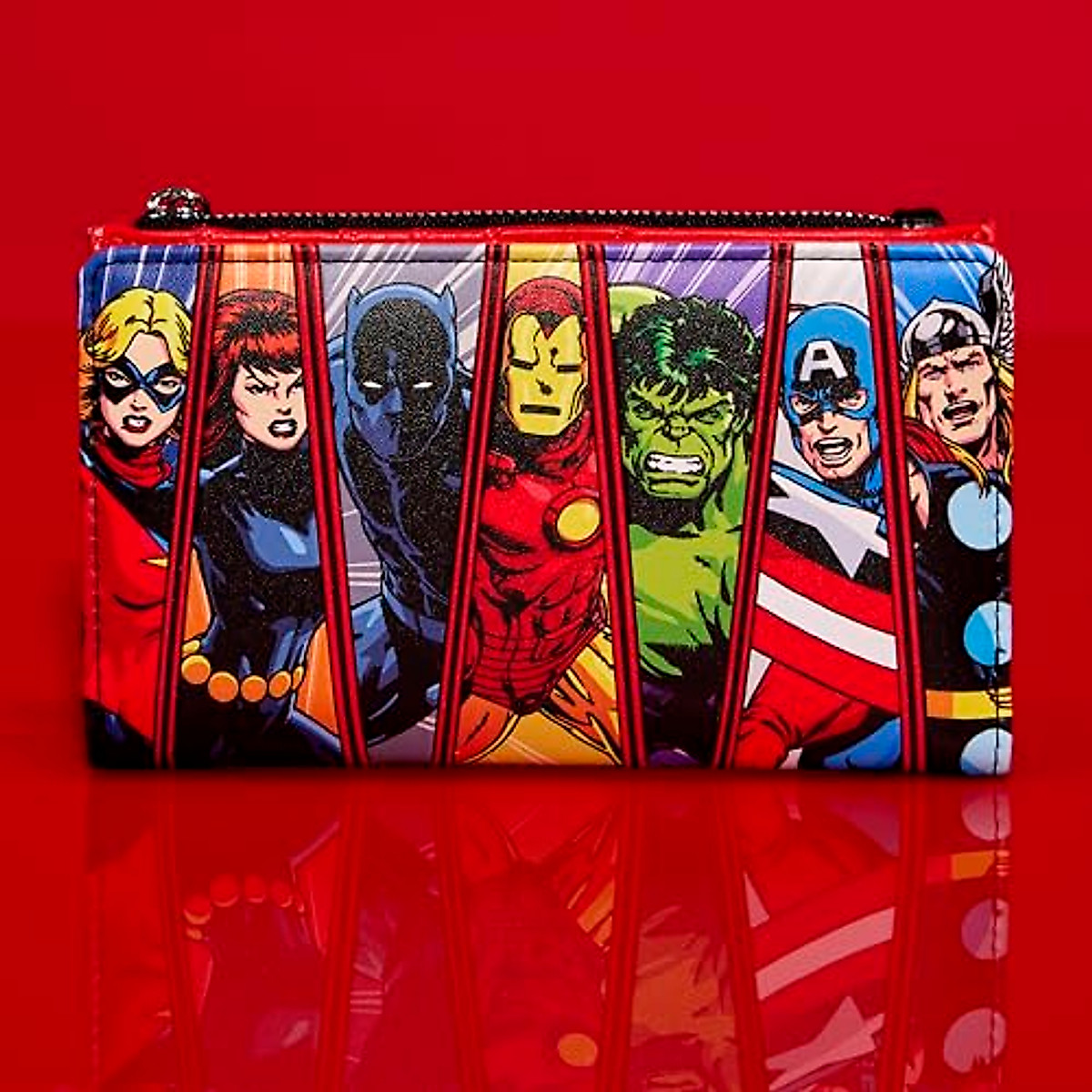 Loungefly Avengers 60th Glow in The Dark Anniversary Wallet, Amazon Exclusive