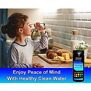 Drinking Water Test Kit - 15-in-1 Chlorine Drinking Water Test Strips with eBook - Lead Testing Kits for Drinking Water - Test Iron, Bromine, pH, Hardness, and More - 100 Tests - JNW Direct