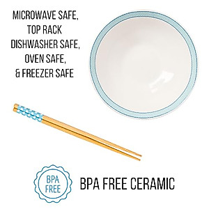 Silver Buffalo Hello Kitty and Friends Little Twin Stars, Pompompurin, Pochacco, Cinnamoroll, Kuromi, My Melody, and Keroppi Ceramic Ramen Noodle Rice Bowl with Chopsticks, Microwave Safe, 30 Ounces