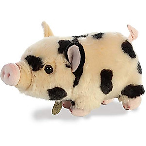 Aurora® Adorable Miyoni® Tots Pot-Bellied Piglet Spotted Stuffed Animal - Lifelike Detail - Cherished Companionship - Pink 11 Inches