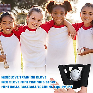 Zhengmy 10 Packs Baseball Training Glove Designed to Catch Golf Sized Practice Balls Catcher Aids Suitable for Field Drills Hand Eye Coordination Teaching Proper Placement