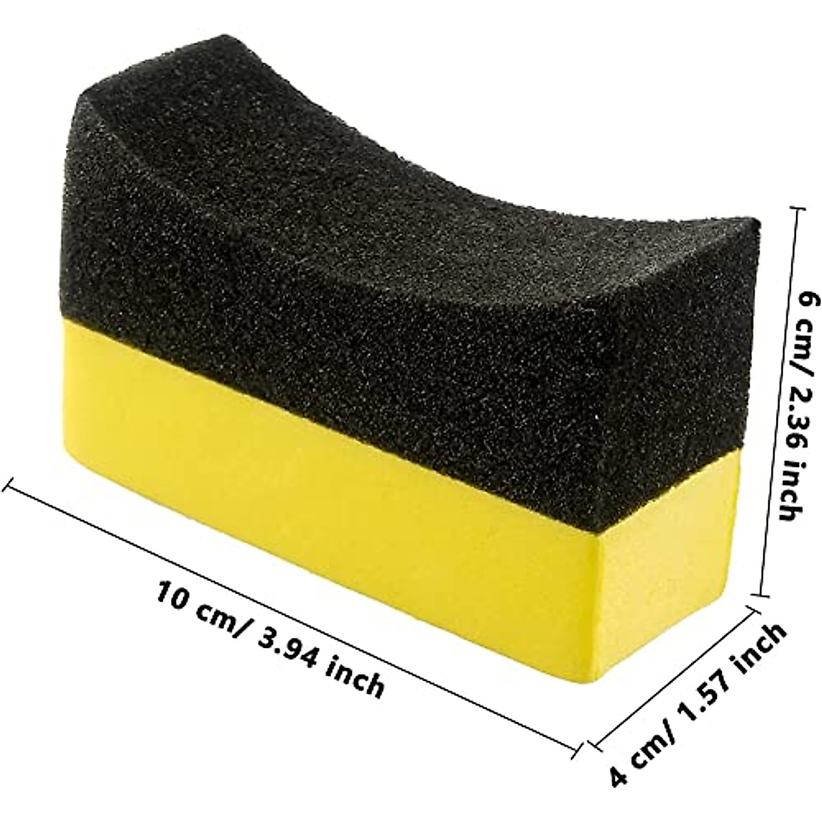 Duendhd 18Pack Tire Dressing Applicator Pads Tire Shine Applicator Dressing Pad Polishing Sponge for Car Glass Painted Steel