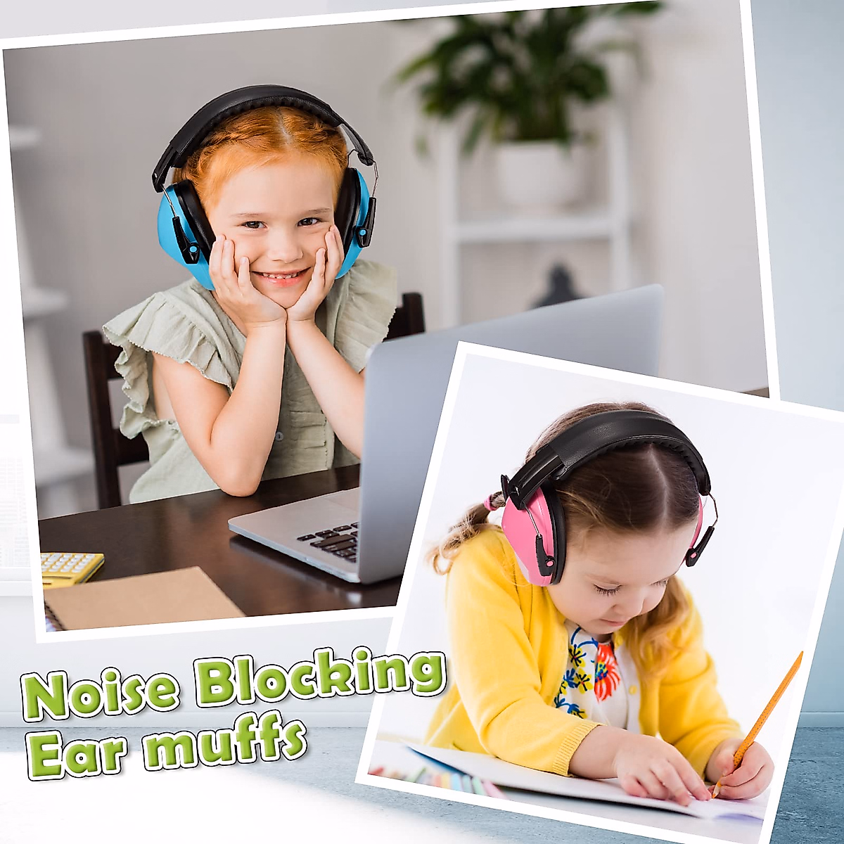 Konohan 3 Pack Noise Reduction Headphones for Kids Ear Protection Earmuffs Headphones for Autism Toddler Kids Ear Muffs 27db(Pink, Green, Blue)