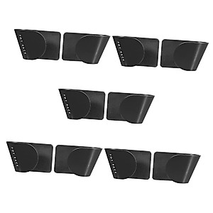Cabilock 10PCS Pot Lid Holders Stand Wall Mounted Pot Lid Organizers Self Adhesive Adjustable Pan Lid Storage Rack Organizer Kitchen Gadget(Black)