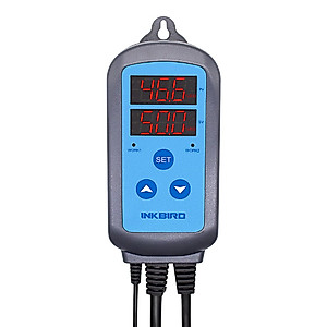 Inkbird Combination Humidity Controller IHC200 Temperature Controller ITC308 Stage Pre Wired AC Dual Stage Outlet Thermostat Humidistat Cooling Heating Humidifier Dehumidifier