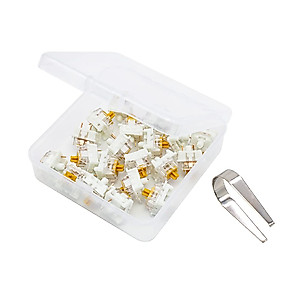 Granvela OUTEMU Gold Switches 3 Pin Key switches Replacement Pack 20 - Gateron& Cherry MX Equivalent DIY Replaceable Switches for Mechanical Gaming Keyboard…