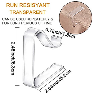 Transparent Clear Tablecloth Clips, Plastic Table Cloth Clips，Windproof Table Cover Holder Clamps，Table Cloth Holder for Christmas Home Wedding Party Indoor Outdoor Camping Picnic (24, Large)