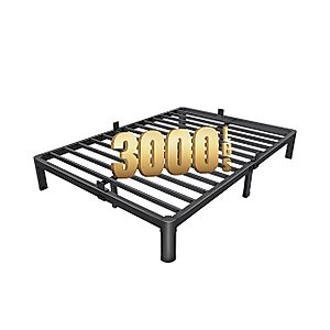 MAF 7 Inch Full Size Metal Platform Bed Frame with Round Corner Legs, 3000 LBS Heavy Duty Steel Slats Support, Noise Free, No Box Spring Needed, Easy Assembly