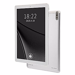 10 Inch Tablet for 11 100240V HD IPS Silver Screen Tablet for Men for Home Work (US Plug)