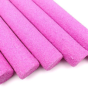 Alfie Pet - Fifer Sand Covered Perch 5-Piece Set for Birds - Color: Pink, Size: Large