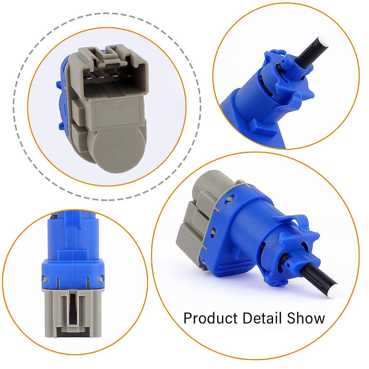 Brake Light Switch,Standard 4Pin Brake Pedal Switch Compatible with Ford F150/250/350,Explorer,Lincoln MKC,Mazda,Mercury,Car Accessories Stop Light Switch OEM#8T4T-9G854-AA,4838697