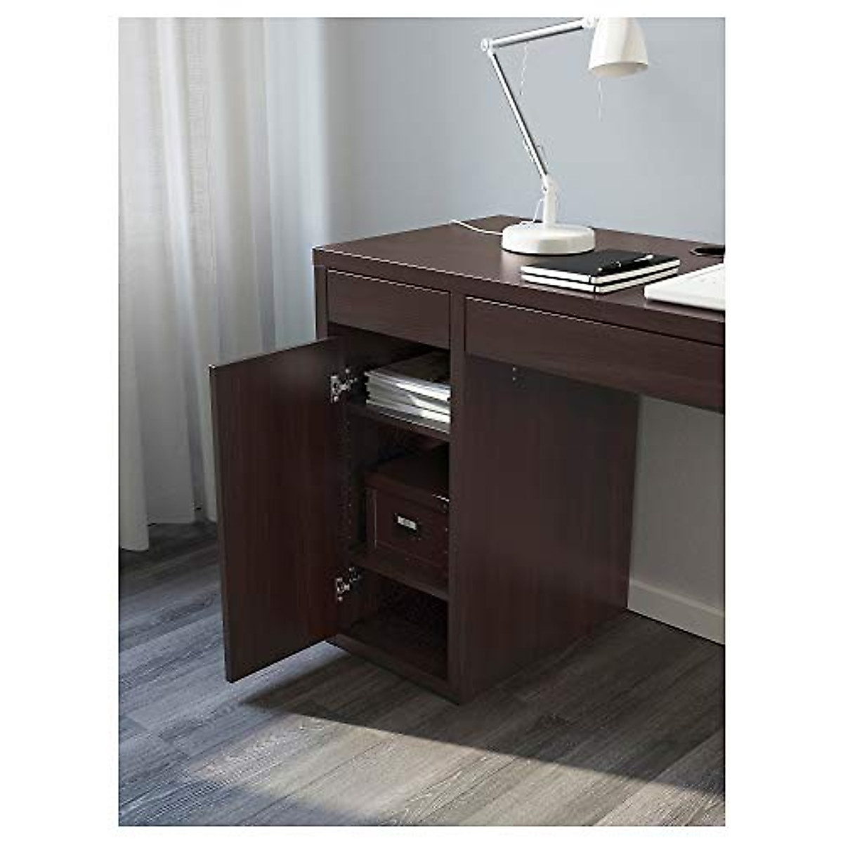 IKEA Micke Desk, Black-Brown