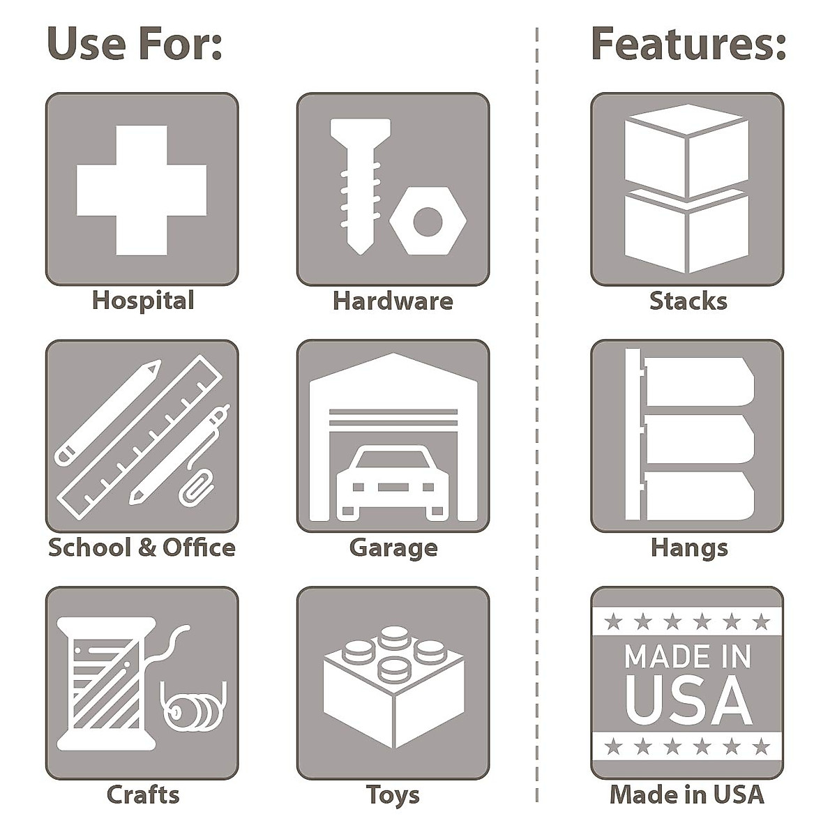 Akro-Mils 30230 AkroBins Plastic Hanging Stackable Storage Organizer Bin, 11-Inch x 5-Inch x 5-Inch, Blue, 12-Pack