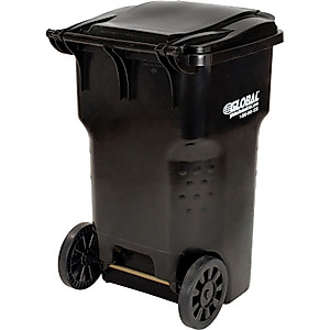 Otto 65-Gallon Mobile Trash Container, Black