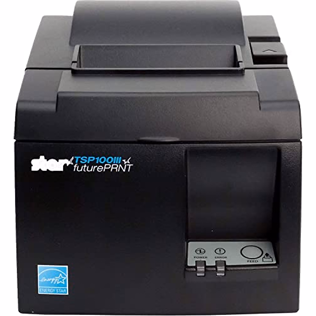 Star Micronics TSP143IIIU (TSP100III USB) Thermal Monochrome Receipt Printer, Charcoal Grey - Device and Mfi USB Ports, Auto-Cutter, Internal Power Supply - YKGAV