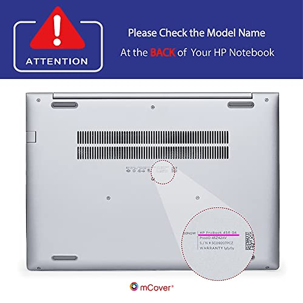 mCover Case Compatible for 2019～2020 15.6" HP ProBook 450 G6 / G7, ProBook 455 G6 / G7 Series Notebook PC Only (NOT Fitting Other HP Models) - Purple