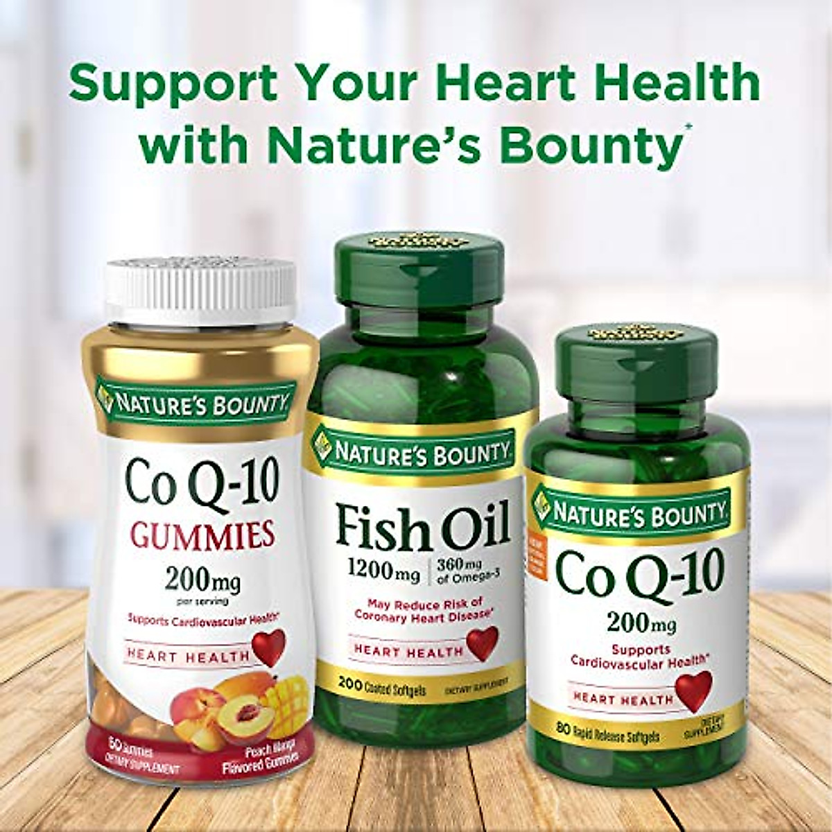 Nature's Bounty Fish Oil plus D3, Contains Omega 3, Immune Support & Supports Heart Health, 1200mg Fish Oil, 360mg Omega 3, 1000IU Vitamin D3, 90 Softgels