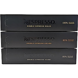 Vertuoline Nespresso (EU Version) - The Double Espresso Assortment - Dolce, Chiaro & Scuro | 30 Capsules Pods