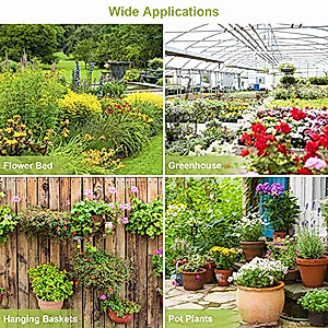 Drip Irrigation Kit, Aiglam Garden Watering System Garden Irrigation System 1/4" Blank Distribution Tubing Adjustable Automatic Drip Irrigation Kits for Greenhouse, Flower Bed, Patio Plants (130FT)