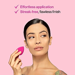 Makeup Sponge By Wet n Wild Blending Beauty Sponge for Liquid, Cream, and Powder, Vegan, Cruelty Free