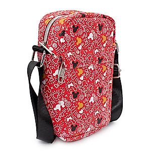 Disney Bag, Crossbody, Minnie Mouse Icons Doodle, Red, Vegan Leather