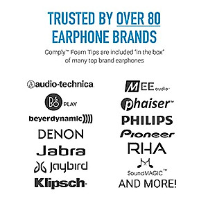 Comply Isolation Noise Cancelling Memory Foam Earphone Tips for Sennheiser HD1 Momentum MIE2, IE 800 S, CX 3.00, 5.00 and 7.00BT, Premium Replacement Earbud Tips, Comfortable Secure Fit(Small,3 Pairs)