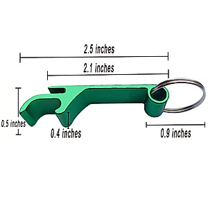 MTOMDY 200 Pieces Colored Aluminum Bottle Opener,Soda Beverage Beer Bottle Opener Keychain,Bottle Openers Aluminum Beer Bottle Opener Claw Beverage Keychain Ring for Kitchen/Wedding/Bar/Party